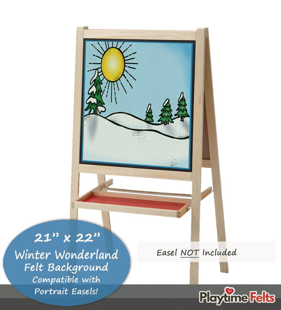 DIY Flannel Board | Winter Wonderland Story Scene – Playtime Felts