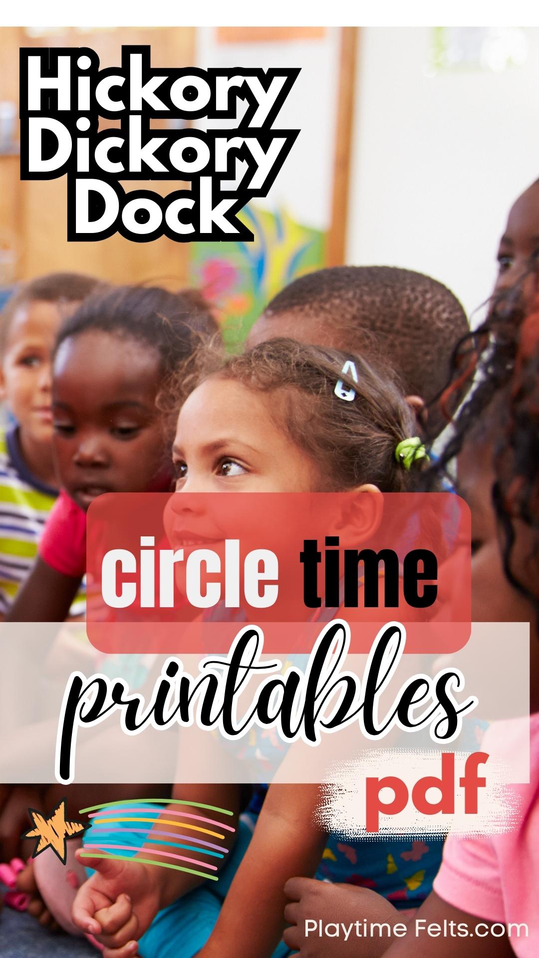 Hickory Dickory Dock Circle Time Story Props | Free Printables ...