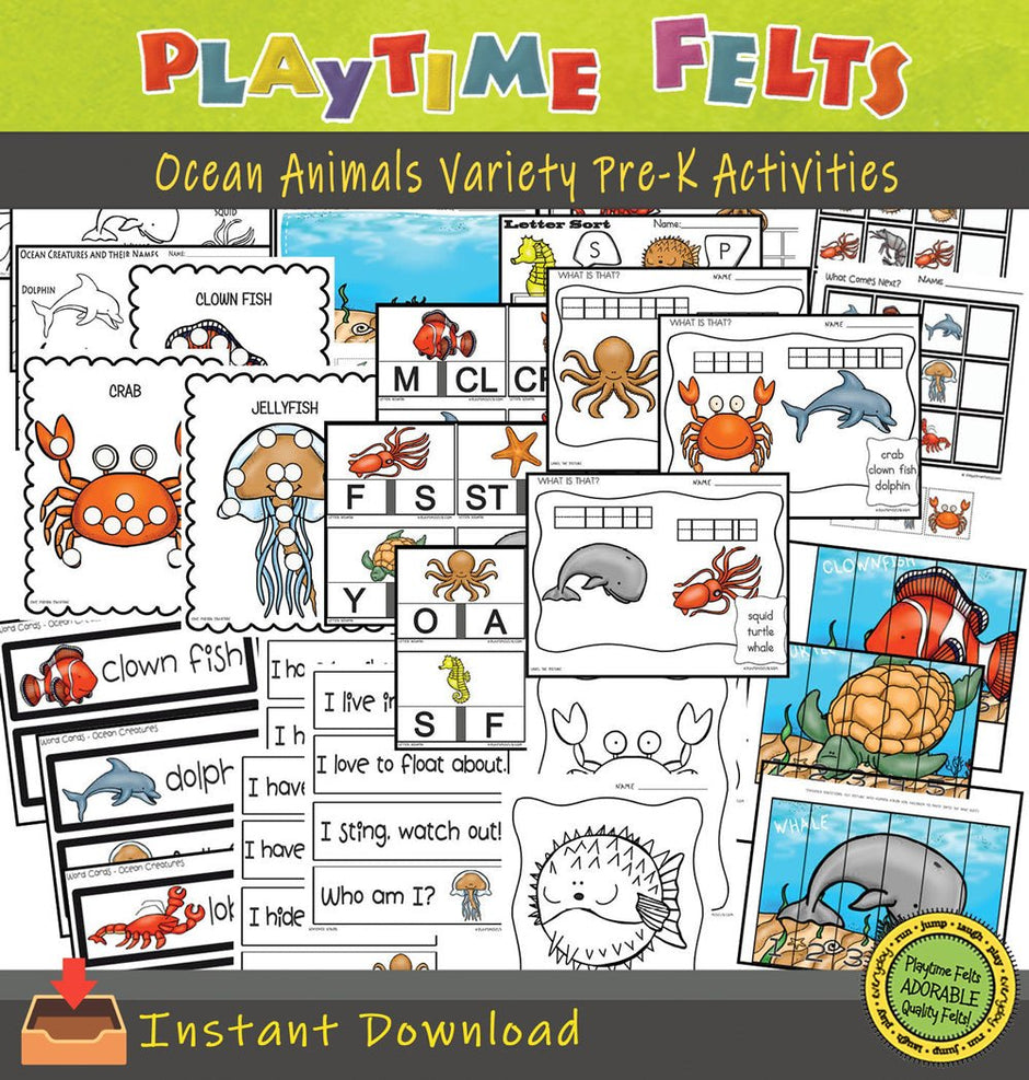 Summer Preschool Printables | Summer Activities for Kids – Playtime Felts