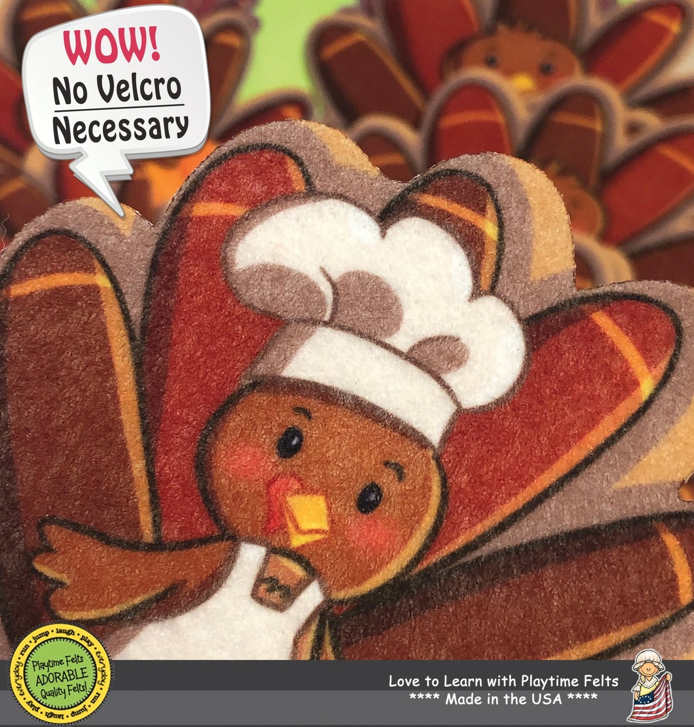 10 Thankful Turkeys Thanksgiving Felt Board Story for PreK – Playtime Felts