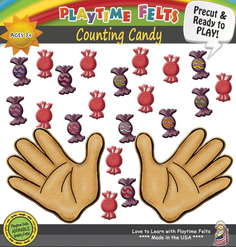 Circle Time Felt Board Activity Felt Candy Pieces – Playtime Felts