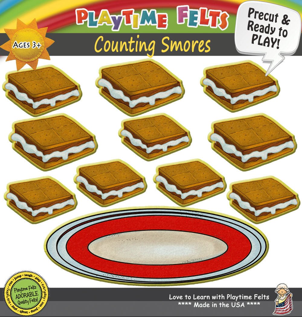 Counting Smores Felt Board Play | Let's Count to 10 – Playtime Felts