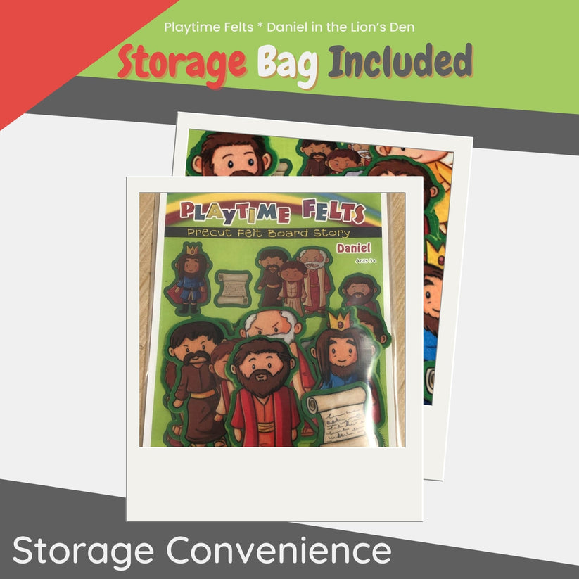 Daniel in the Lion's Den Felt Bible Story for Flannel Board – Playtime ...