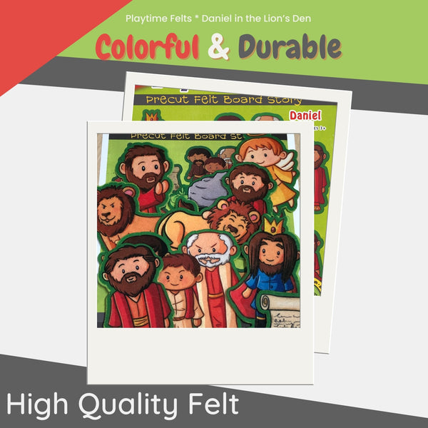 Daniel in the Lion's Den Felt Bible Story for Flannel Board – Playtime ...