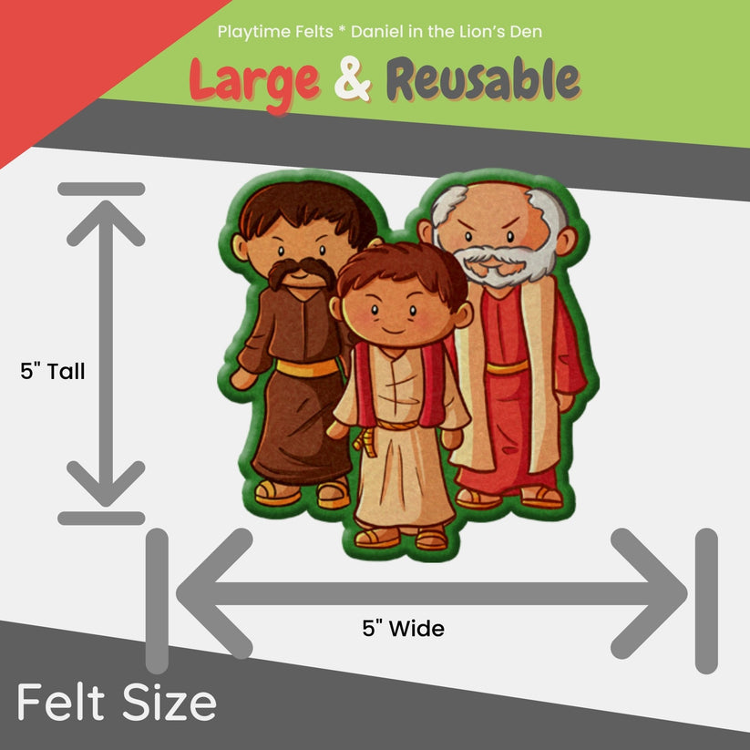 Daniel in the Lion's Den Felt Bible Story for Flannel Board – Playtime ...