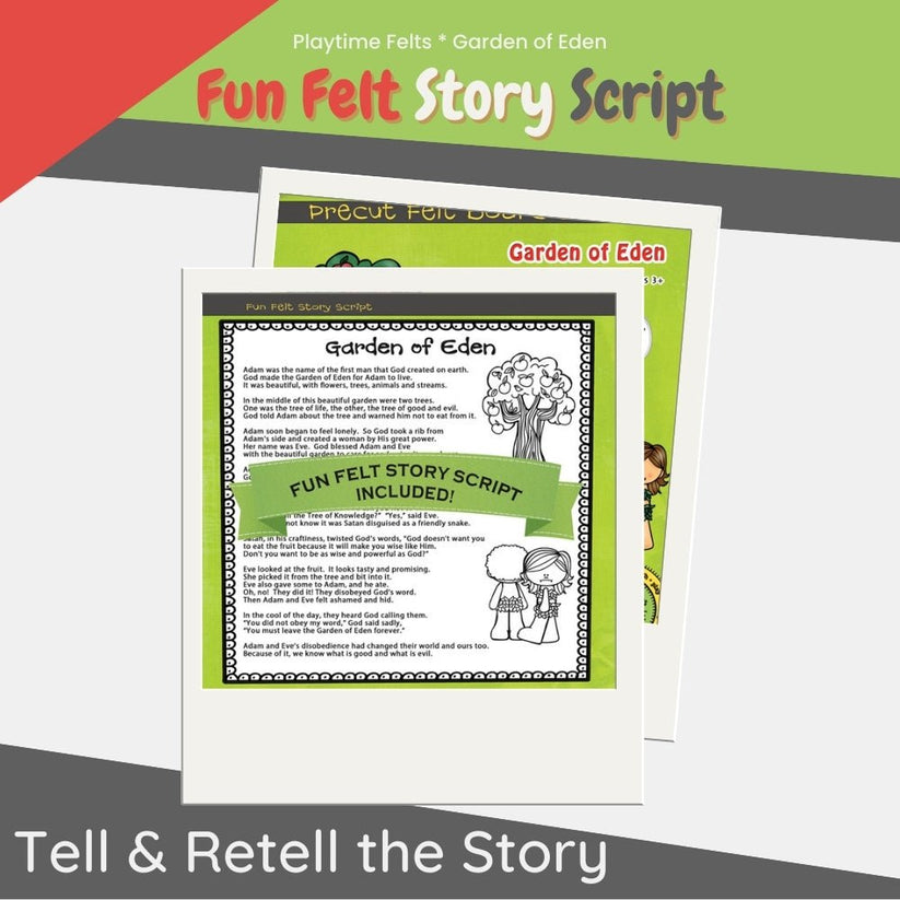 Garden of Eden Flannel Board Story | Bible Storytelling for Kids ...