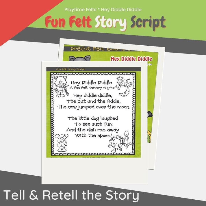 Hey Diddle Diddle Nursery Rhyme Felt Board Stories – Playtime Felts