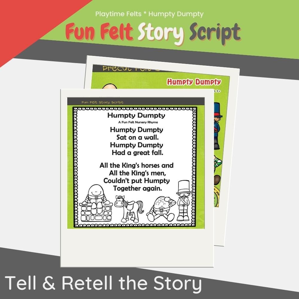 Humpty Dumpty Nursery Rhyme Felt Board Stories – Playtime Felts