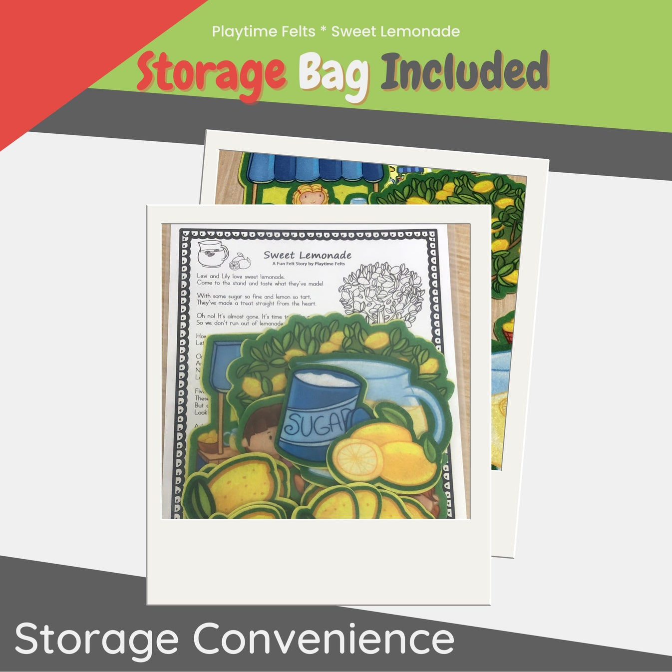 Let's Make Lemonade Felt Board Play for Pre k – Playtime Felts