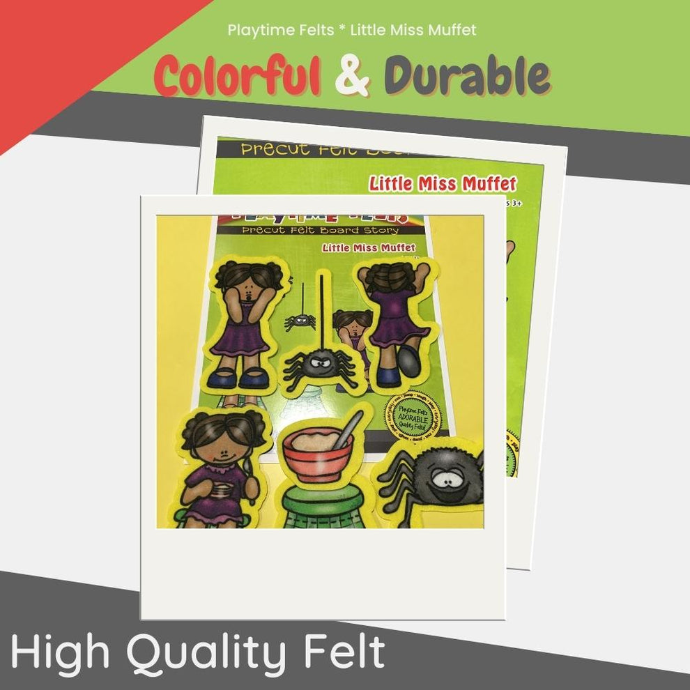 Little Miss Muffet Nursery Rhyme Felt Board Stories – Playtime Felts