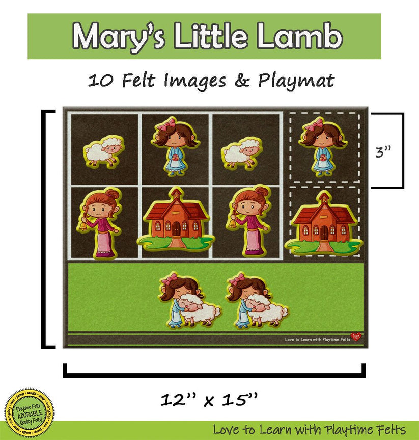 Mary Had a Little Lamb Pattern Games for Preschoolers – Playtime Felts