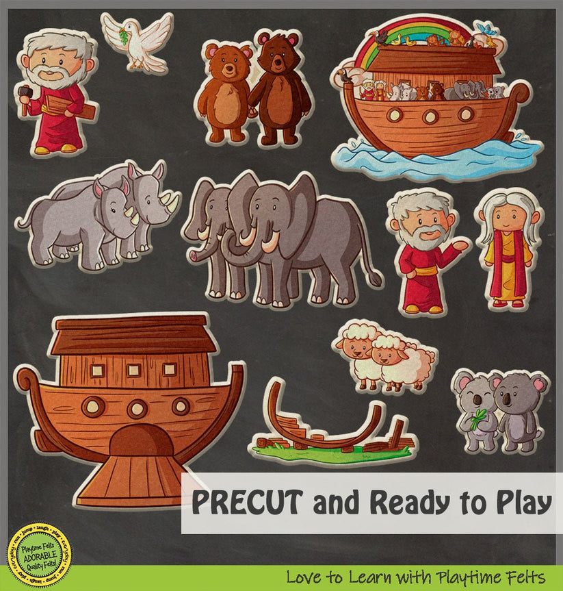 Noah Builds the Ark | Flannel Board Bible Stories – Playtime Felts