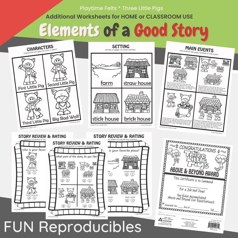 The Three Little Pigs | Felt Board Stories – Playtime Felts